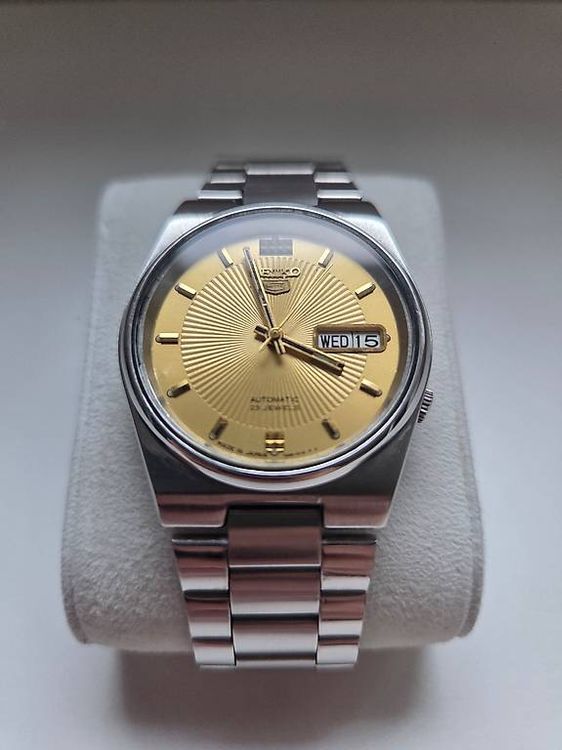 Seiko 5 Automatique - Cadran Doré Sunburst, 23 Rubis (Gebraucht) in ...