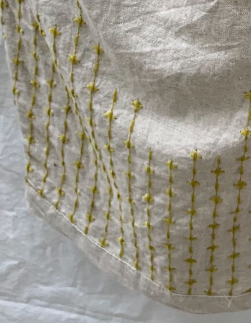 Superbe pantalon large GUDRUN SJÖDÉN 46%lin broderies t.L (D'occasion ...