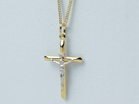 Goldene Kette Mit Kreuz 585