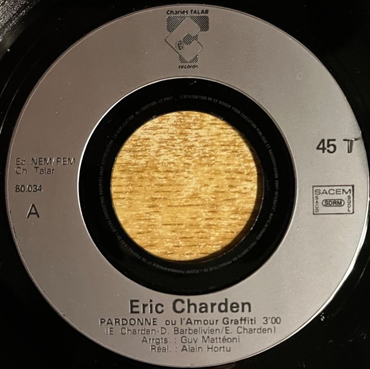 ERIC CHARDEN - PARDONNE OU L'AMOUR GRAFFITI (D'occasion) à Bussigny ...