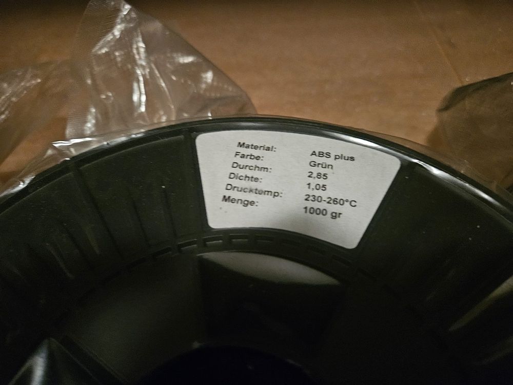 7 Stück ABS Plus Filament-Rollen, D = 2.85 (Neu und originalverpackt ...