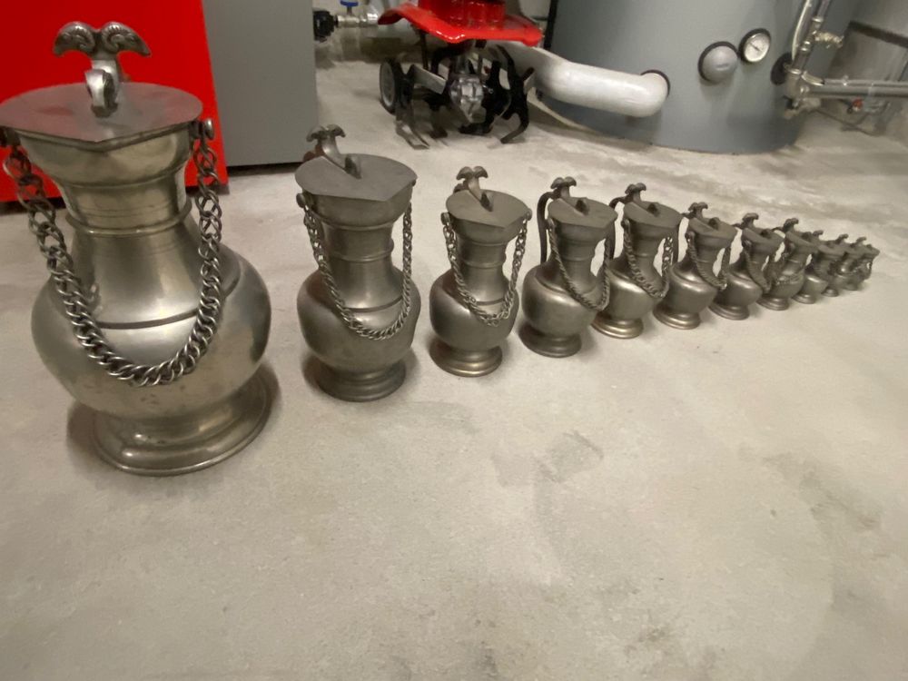 Walliser Zinnkannen Set 11-teilig (Gebraucht) in Twann für CHF 100 – mit Lieferung auf Ricardo ...
