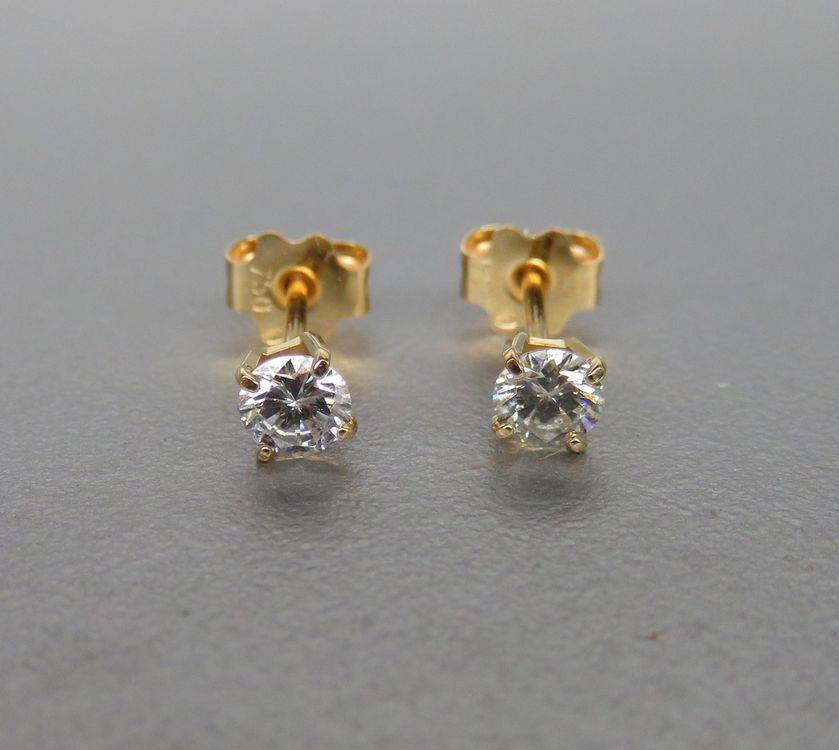 OHRSTECKER 750 GOLD MIT BRILLANTEN | Kaufen auf Ricardo