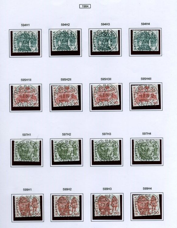 16 WERTE AUS MARKENHEFT 549H1-599H4 ET VOLL - LUXUS - 35.00 | Kaufen auf Ricardo