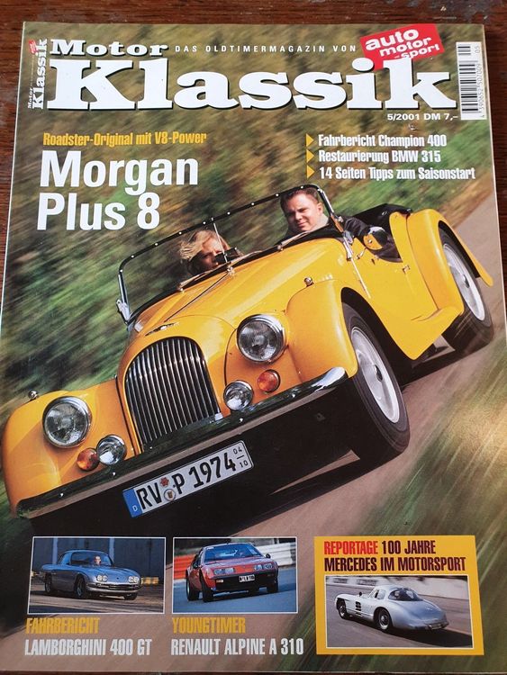 Motor Klassik 5/01 Morgan Plus 8 A 310 Lamborghini 400 xx | Kaufen auf ...