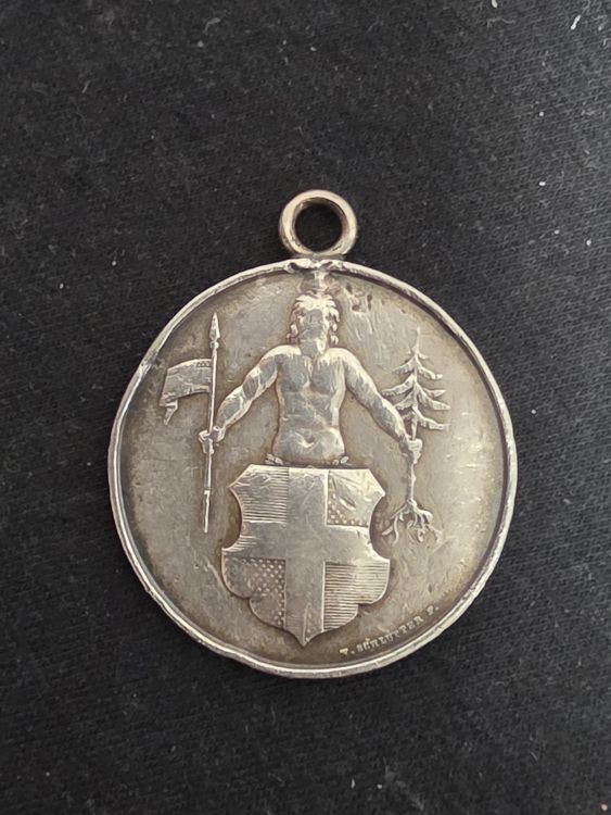 Antike Schützenmedaille Davos 1887 - Sammlerstück! Rarität. (Gebraucht) in Wolfertswil für CHF ...