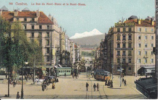 Geneve Rue de Mont Blanc mit Tram (Gebraucht) in Zuerich für CHF 2 – mit Lieferung auf Ricardo ...