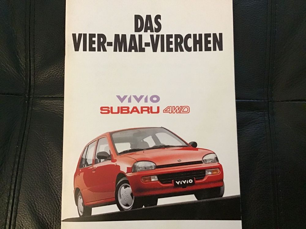 Subaru Vivio 4 WD Verkaufsprospekt 1992 (Gebraucht) in Scherzingen für ...
