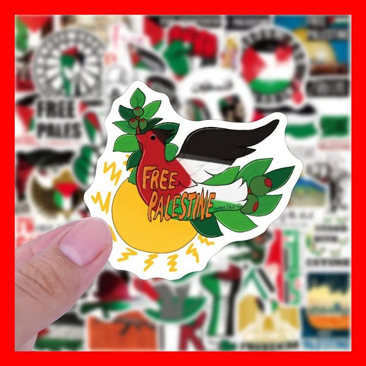 50 tlg Stickerset free Palestine Palästina Frieden Israel (Neu und ...
