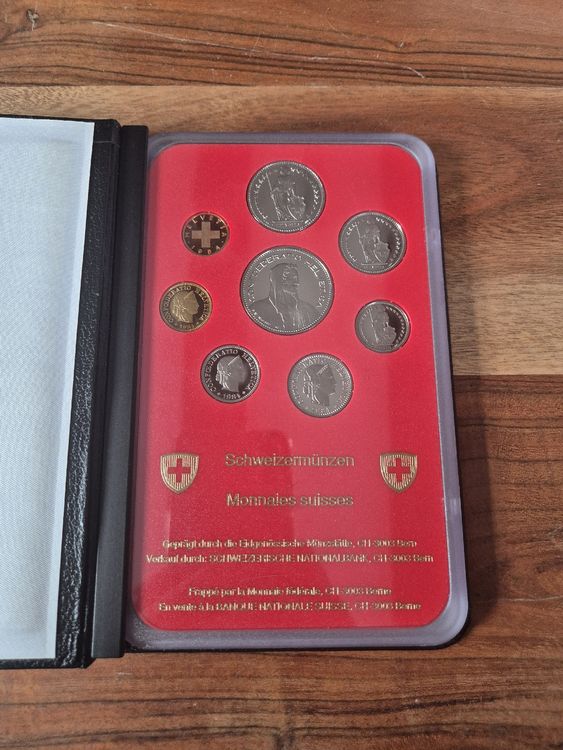 Münzsatz, Schweiz, 1984, Stempelglanz (Neu und originalverpackt) in Rafz für CHF 25 – mit ...