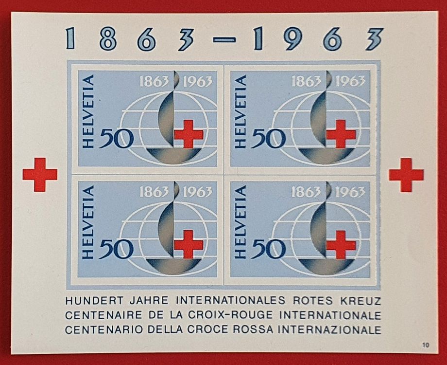 100 JAHRE ROTES KREUZ 40 BLOCK 19 1963** | Kaufen auf Ricardo