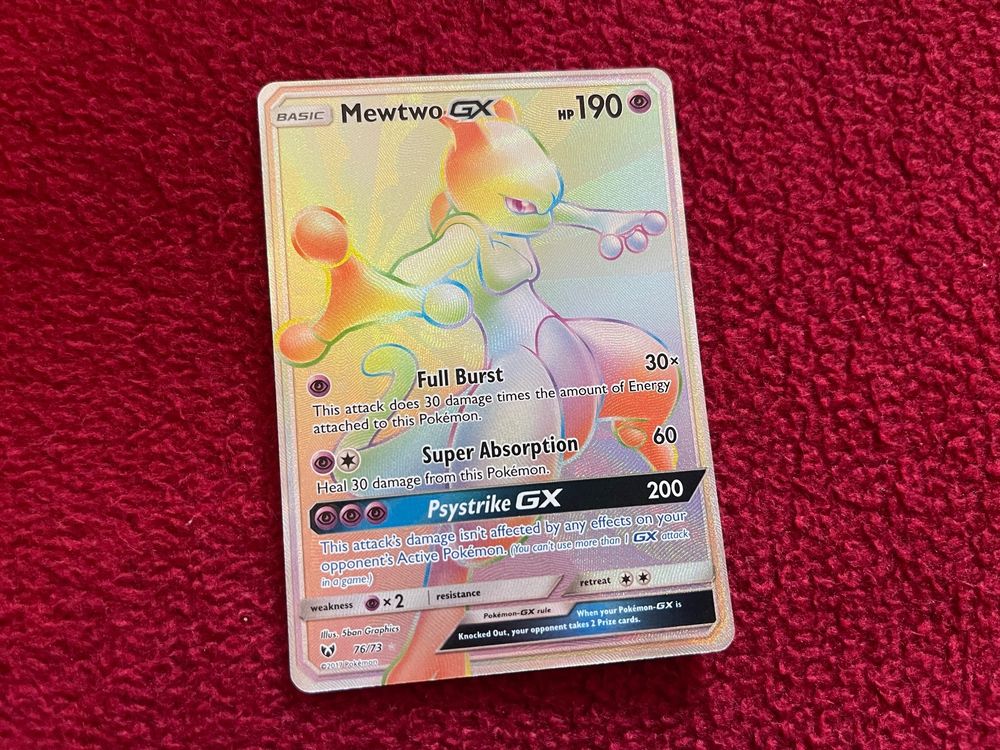 Pokémon - Mewtwo GX Secret Rare 76/73 aus Shining Legends EN (Neu ...