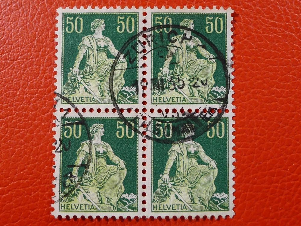 1933: Nr.113z im Viererblock von Zürich, Kat: 90.- (Gebraucht) in ...