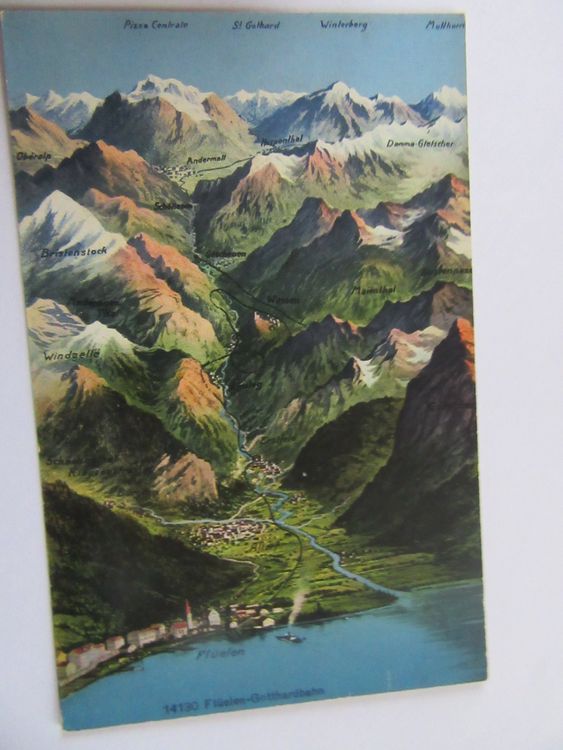 Flüelen- Gotthardbahn, ungelaufen, Panoramakarte (Gebraucht) in Kerns für CHF 3 – mit Lieferung ...