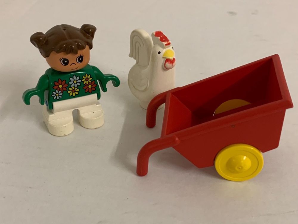 LEGO Duplo 2271 - Tiere vom Bauernhof - Bäuerin Schubkarre (Neu (gemäss ...