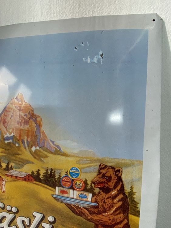 Werbeschild BAER-KÄSLI, Blechschld mit Relief (Gebraucht) in Utzigen ...