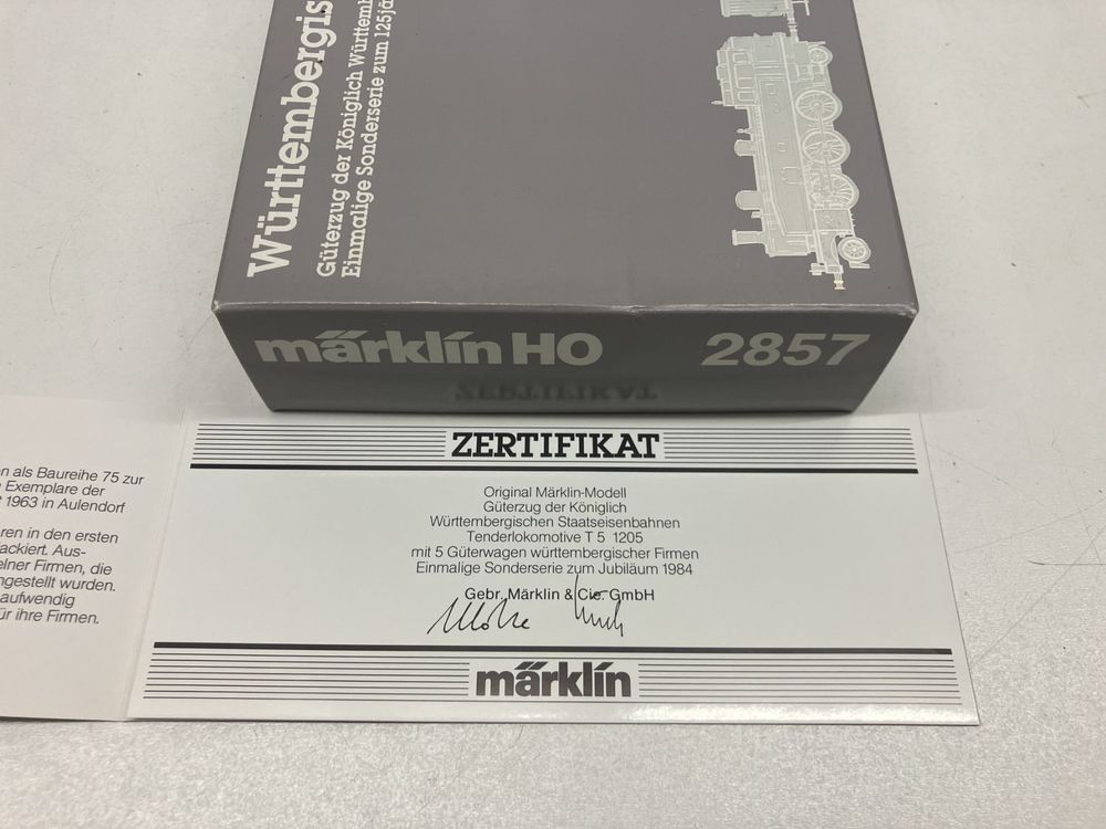märklin 2857~ Jubi-Set Württembergischer Zug Dampflok T5 (Neu (gemäss ...