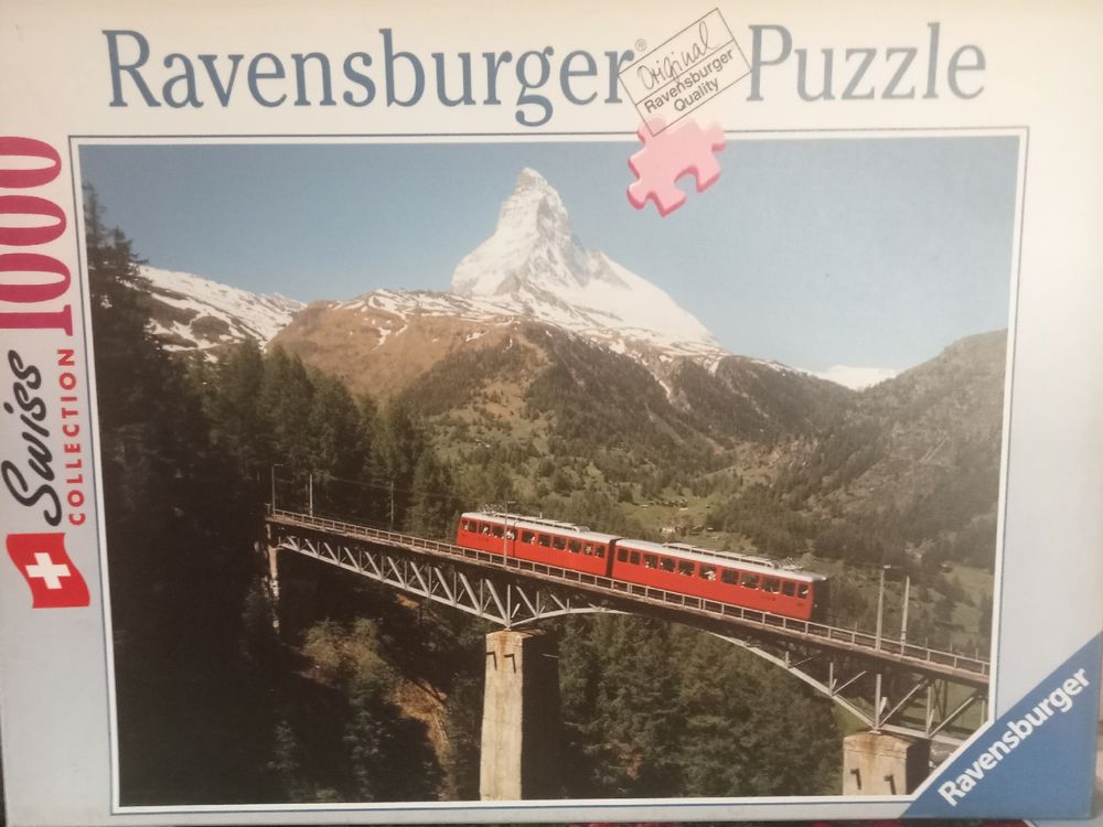 Ravensburger Puzzle 1000 Teile Matterhorn Bahn Schweiz (Gebraucht) in Luterbach für CHF 5 – mit ...