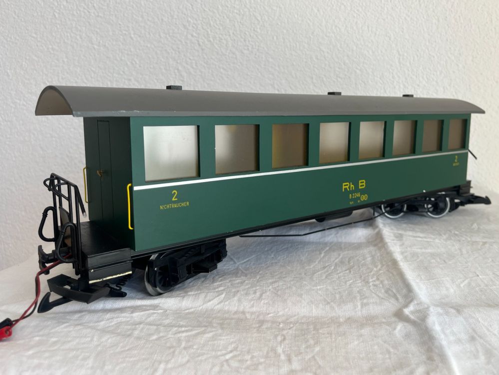 Schöner LGB Personenwagen der RhB – mit Licht | Kaufen auf Ricardo
