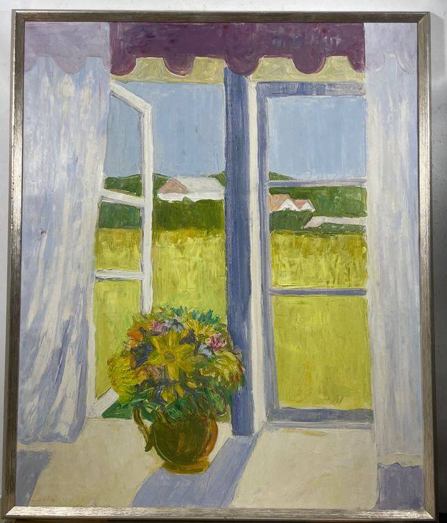 Grosses Modernes Stillleben Gemälde unleserlich Signiert | Kaufen auf Ricardo