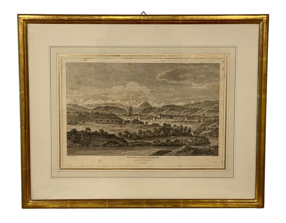 Grosse Ansicht von BERN: Kupferstich Zurlauben von ca 1780 | Kaufen auf Ricardo