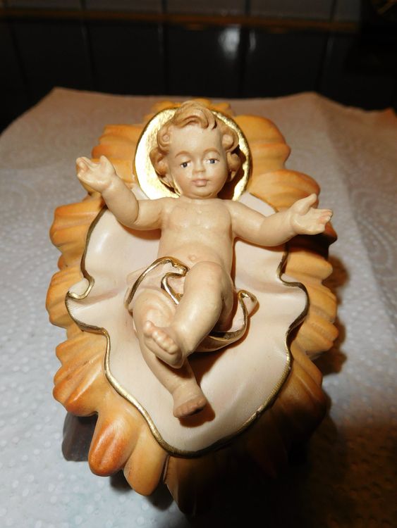 Krippen-Figur Jesus-Kind, mit Wiege, Simon/Insam, ganz NEU! | Kaufen ...