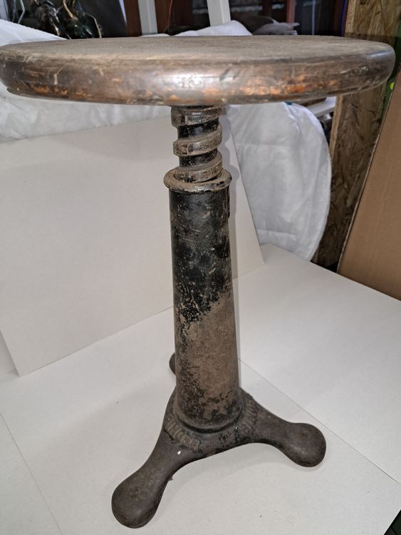 Antiker Singer Nähmaschinen Hocker Stuhl Drehstuhl Vintage (Gebraucht ...
