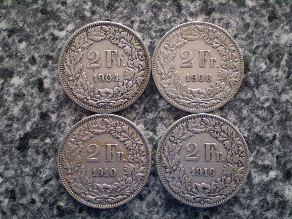 4 x 2 Fr.1904,08,10,16 !!! Rar !!! ab 1.- !!! (Gebraucht) in Dierikon für CHF 58 – mit Lieferung ...