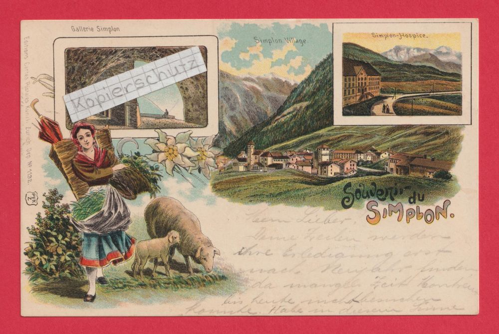 Gruss aus Simplon (VS) Postübergang Brig - Italien (Gebraucht) in ...