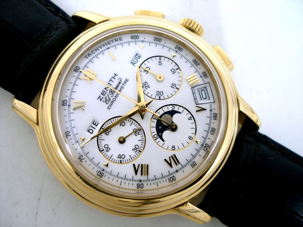 ZENITH CHRONOMASTER 18K VOLLKALENDER MONDPHASE 410Z CHRONO (Gebraucht ...