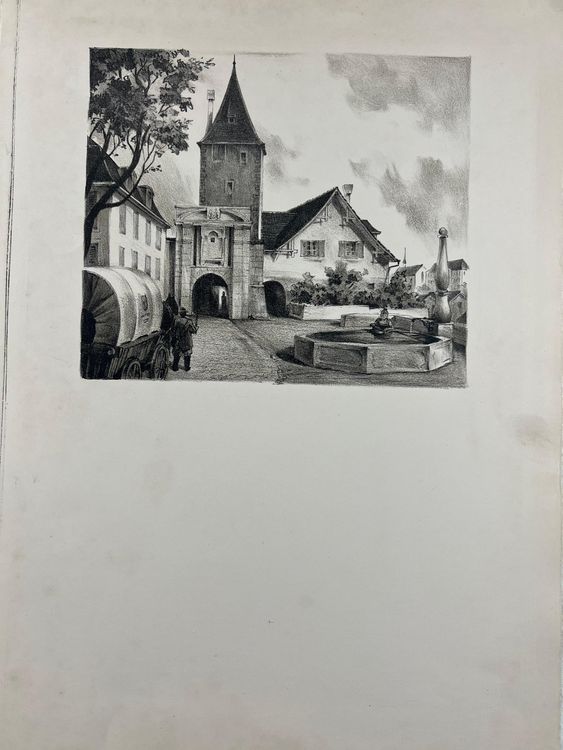 Alte Lithographie Schloss Aussicht (Gebraucht) in Neuhausen am Rheinfall für CHF 1 – mit ...
