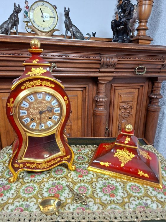 Le Castel Pendule Rot mit Sockel (Schweizer Kartelluhr) (Gebraucht) in ...