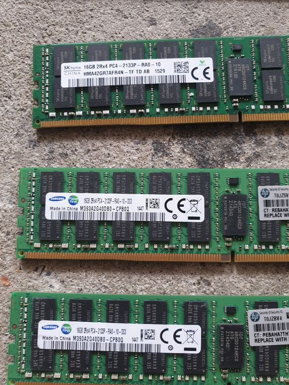 DDR4 16GB 2rx4 2133p raD 10 top top zustand mehrere stück (Gebraucht ...
