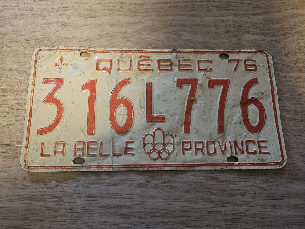 Plaque d'immatriculation Québec 1976 (Gebraucht) in La Joux FR für CHF ...