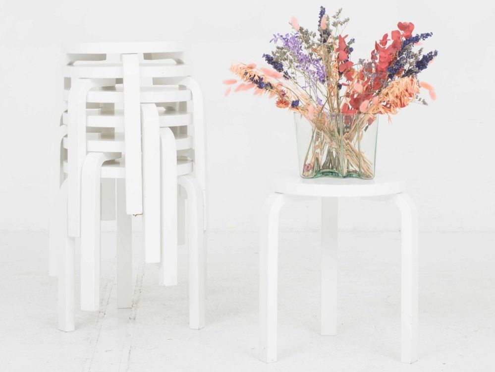 Alvar Aalto Hocker 60 von Artek in Weiss | Kaufen auf Ricardo