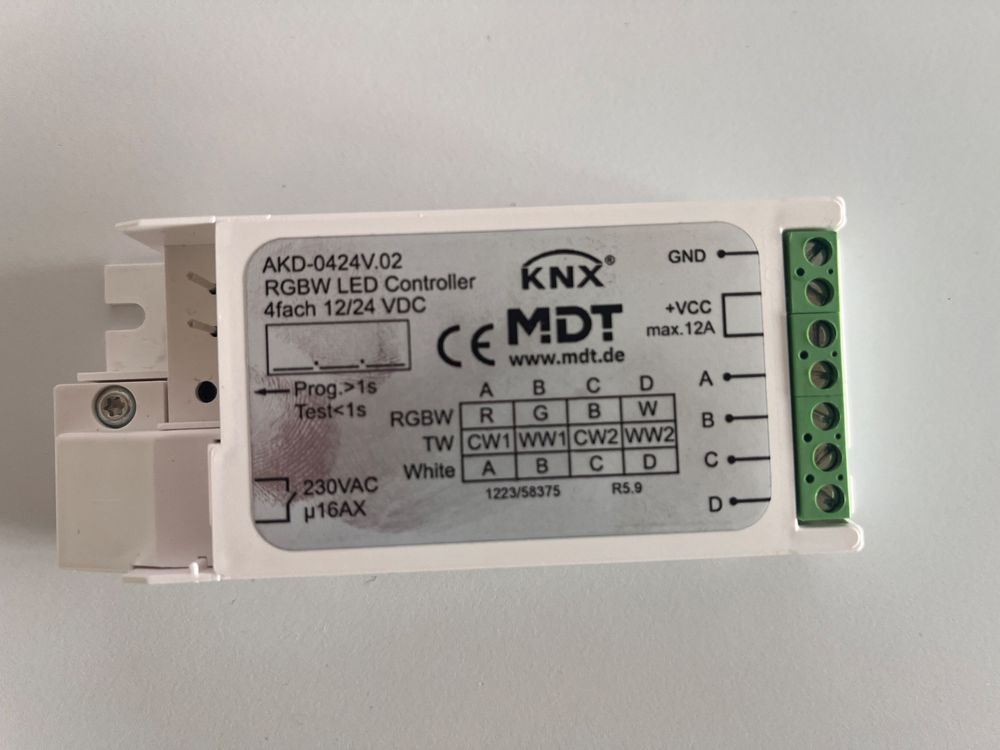 KNX LED 4Kanal PWM-Dimmer MDT AKD-0424V.02 (Gebraucht) in Pfäffikon SZ für CHF 74 – mit ...
