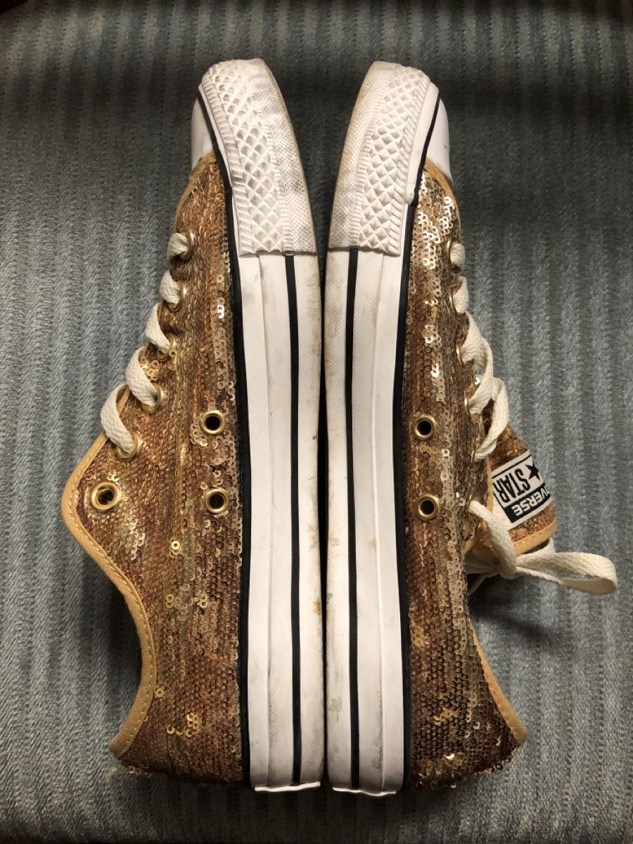 Glitzer Converse All Stars, Grösse 40, Gold - Top Zustand (Gebraucht ...