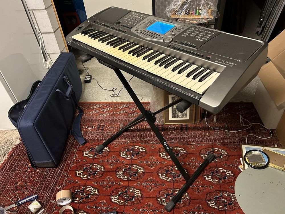 Yamaha PSR-1000 Keyboard - Inkl. Staender, Tasche & Zubehoer (Gebraucht ...