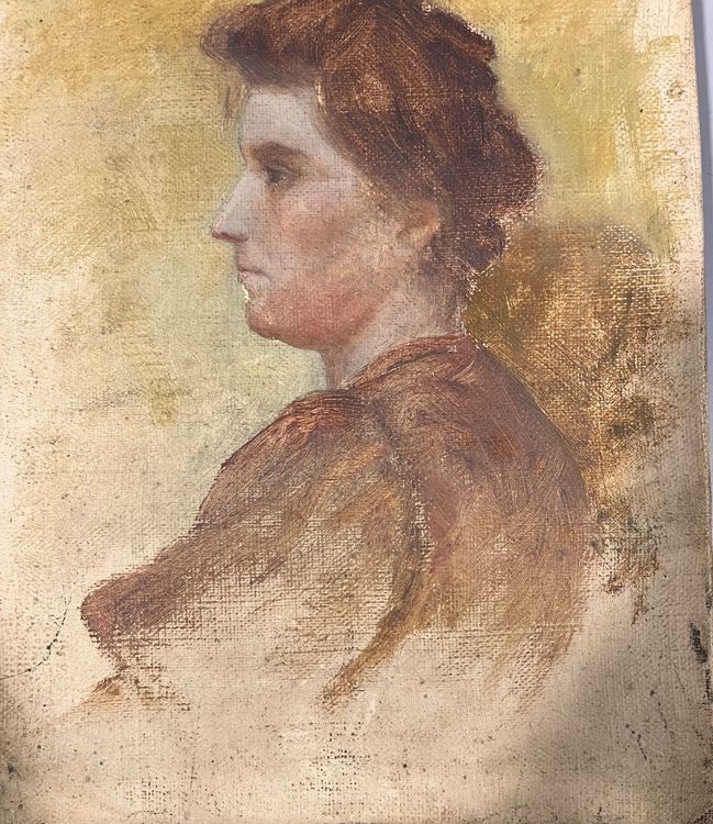 Antike Gemälde von eine Dame | Kaufen auf Ricardo