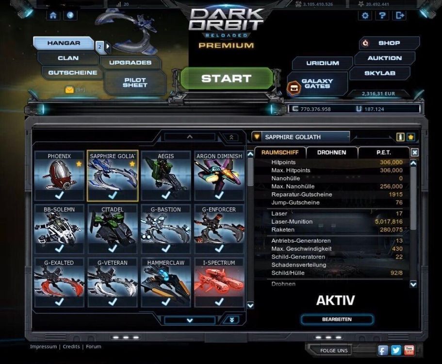 Darkorbit Account | Kaufen auf Ricardo