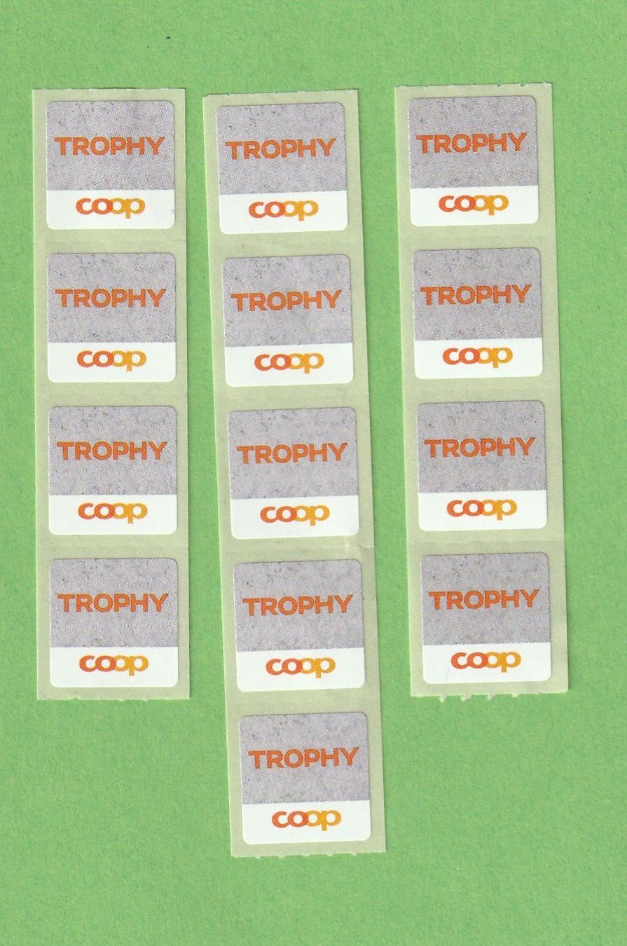 51 Coop Trophy-Stickers (Spirella, medisana) (Neu (gemäss Beschreibung ...