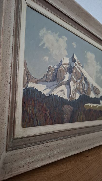Ölgemälde Fronalpstock Glarus – Blick von Mollis – signiert (Gebraucht ...