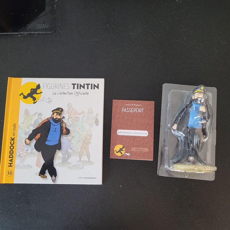 Livre Et Figurine Collection Tintin Haddock En Route (Neu (gemäss ...