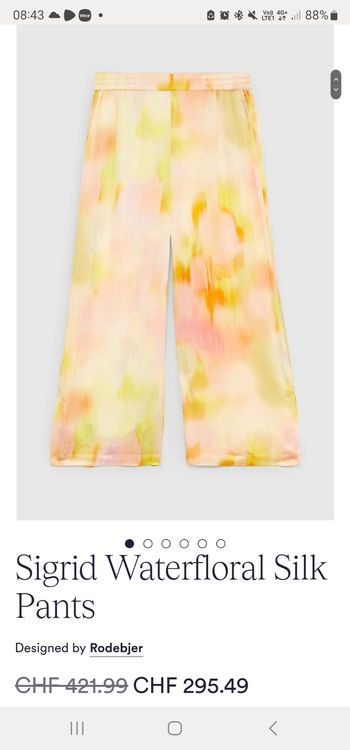 Sigrid Waterfloral Silk Pants by Rodebjer | Kaufen auf Ricardo
