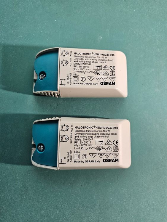 2 Halogen-Trafo OSRAM HALOTRONIC HTM 105/230-240 12V (Gebraucht) in ...