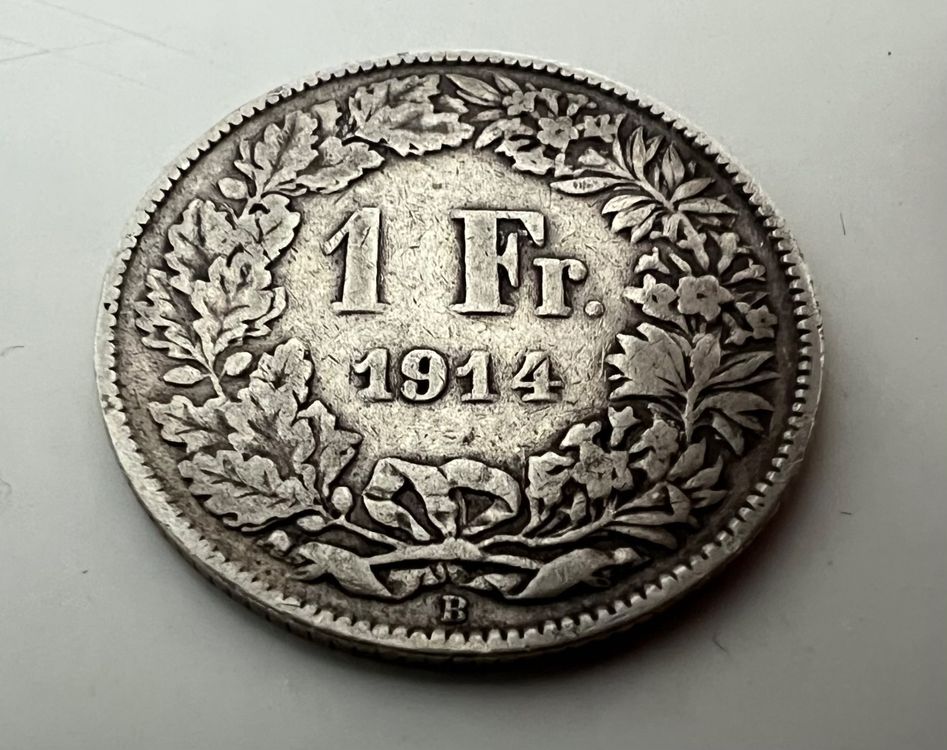 1 Franken 1914, Silber. Ss erhalten (Gebraucht) in Adliswil für CHF 3 – mit Lieferung auf ...