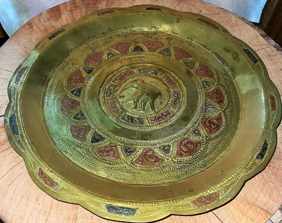 Tablet Messing mit Elefant Antik 20 cm (Gebraucht) in Lutzenberg für ...