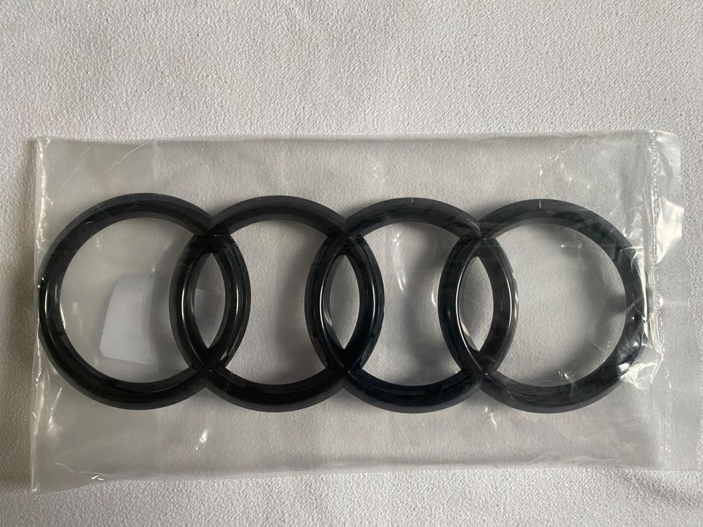 Audi Ringe Zeichen schwarz vorne - Logo Emblem Q2 Q8 A8 S8 (Neu (gemäss ...