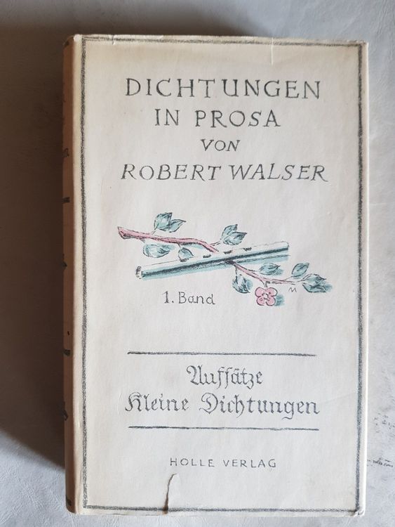 Dichtungen in Prosa von Robert Walser -1953 - Band 1 (Gebraucht) in ...