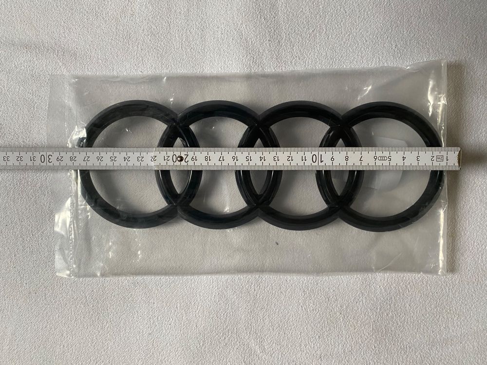 Audi Ringe Zeichen schwarz vorne - Logo Emblem Q2 Q8 A8 S8 (Neu (gemäss ...